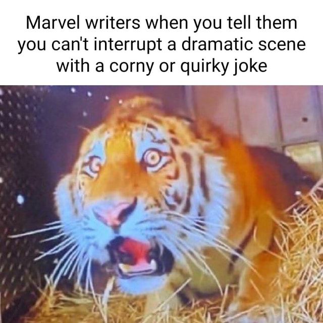 Marvel writers when you tell them you cant interrupt a dramatic scene ...
