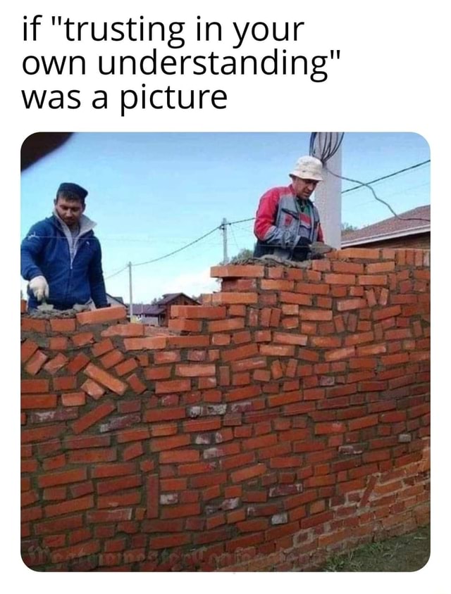 If Trusting In Your Own Understanding Was Picture I Sf Ifunny