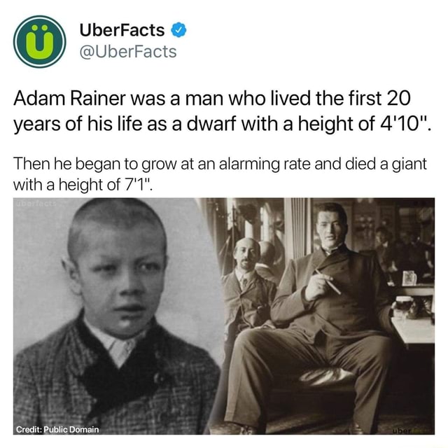 Adam Rainer was a man Who lived the first 20 years of his life as a ...