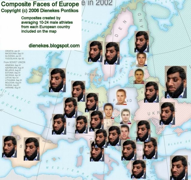 Composite Faces of Europe IN cUUc Copyright (c) 2006 Dienekes Pontikos ...