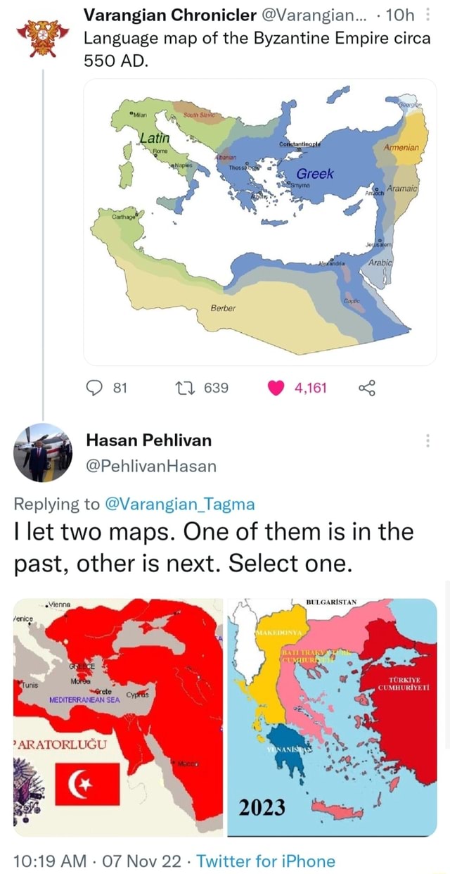 Varangian Chronicler @Varangian... Language map of the Byzantine Empire ...