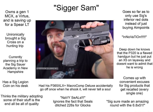 Na: " Owns a gen 1 Sigger Sam" Goes so far as to MEX, a Virtus, only ...