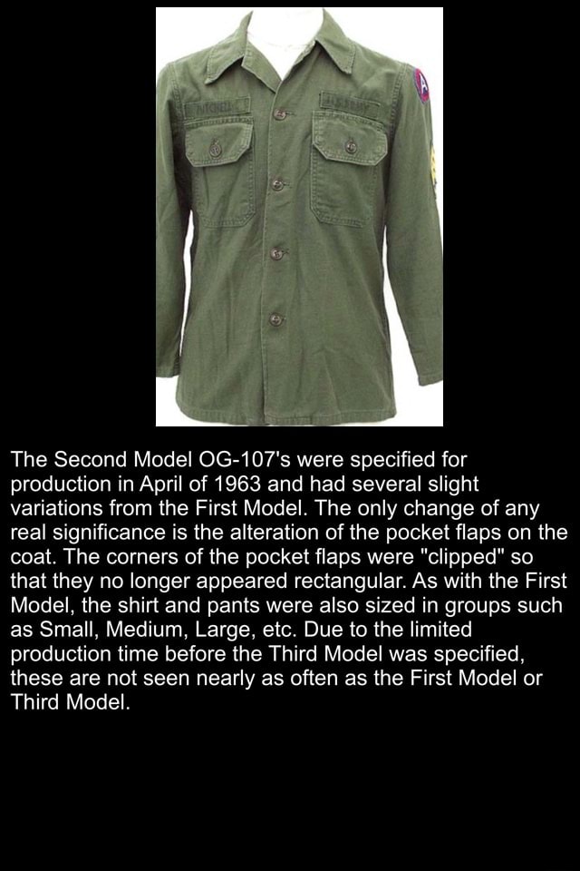 The Second Model OG-107's were specified for production in April of ...