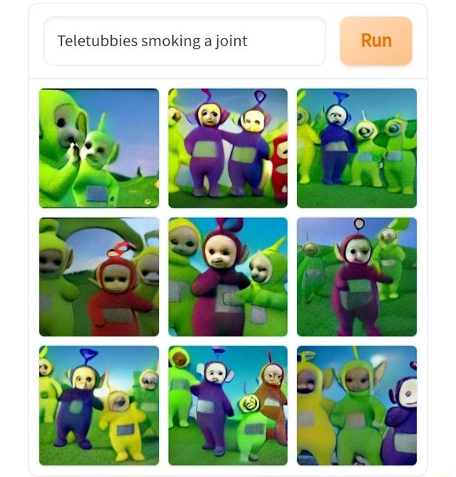 Teletubbies smoking a joint - iFunny