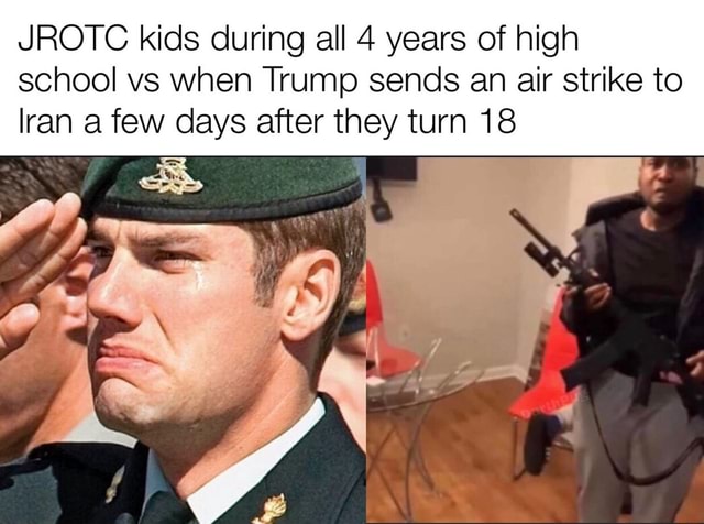 JROTC kids during all 4 years of high school vs when Trump sends an air ...