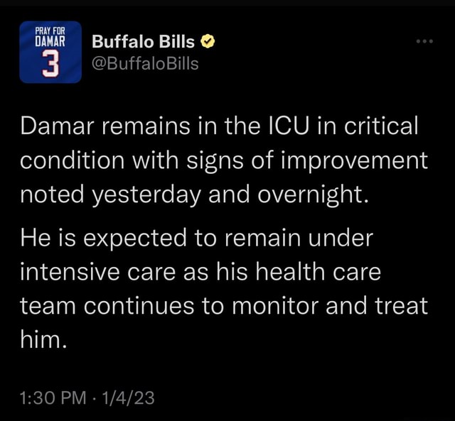 Damar remains in the ICU in critical condition with signs of ...