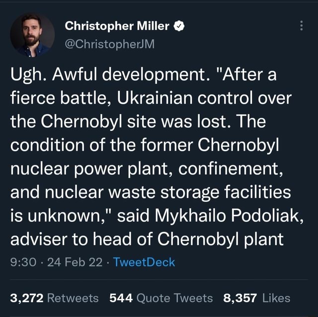 Christopher Miller @ChristophenM Ugh. Awful development. "After a ...