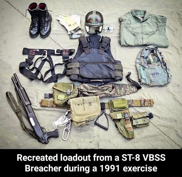 Recreated Ioadout from a ST-8 VBSS Breacher during a 1991 exercise ...