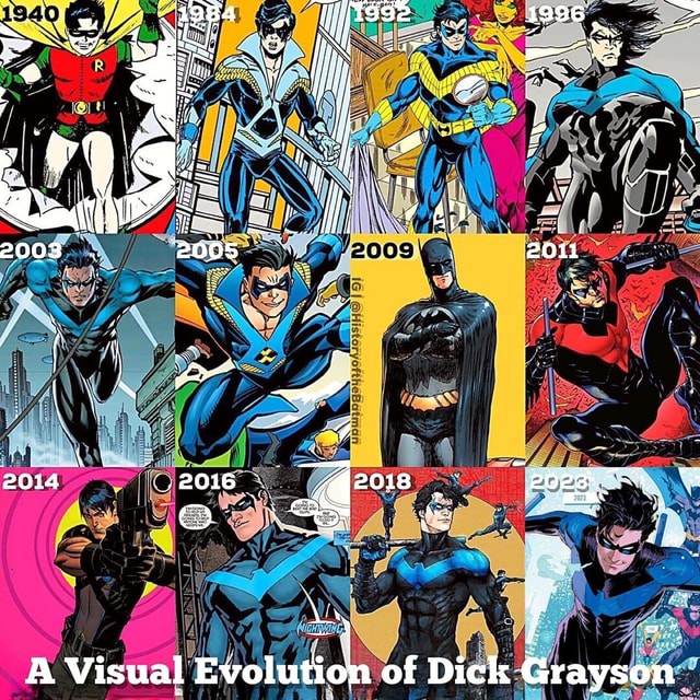 A Visual Evolution of Dick Grayson - iFunny