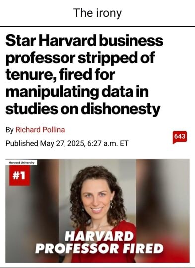 The irony Star Harvard business professor stripped of tenure, fired for ...