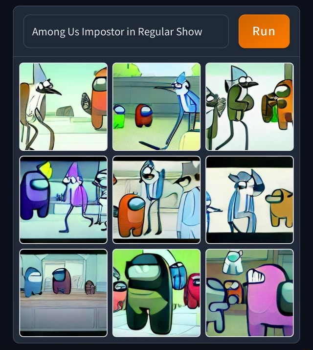 Among Us Impostor in Regular Show Run - iFunny