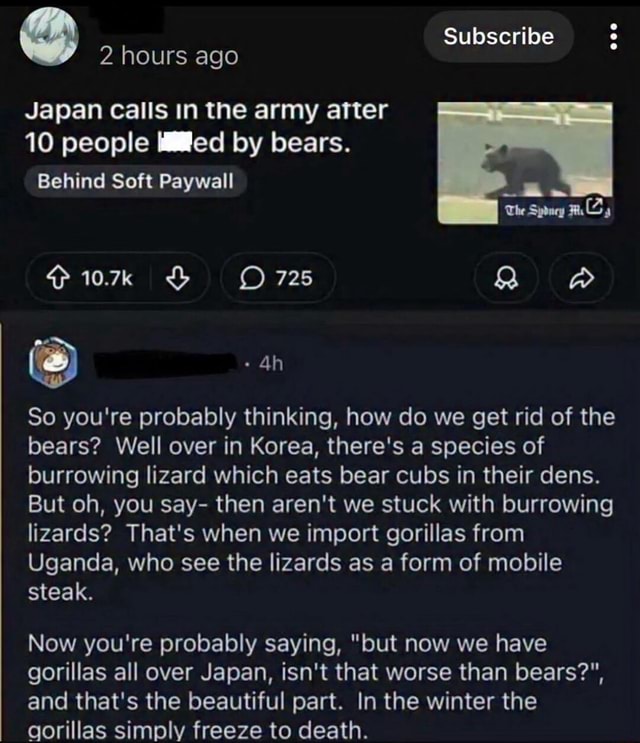 @ Subscribe 2 hours ago Japan calls in the army atter 10 people Milled ...