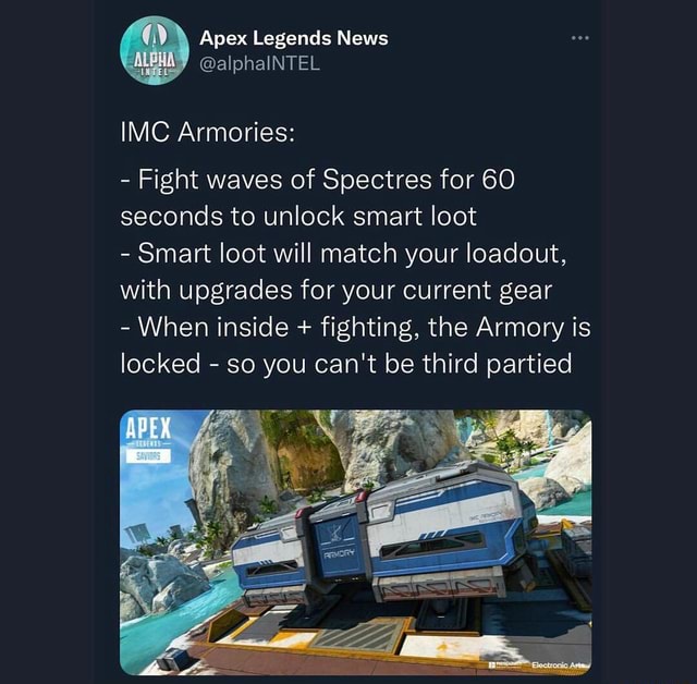 Apex Legends News IMC Armories: - Fight waves of Spectres for 60 ...