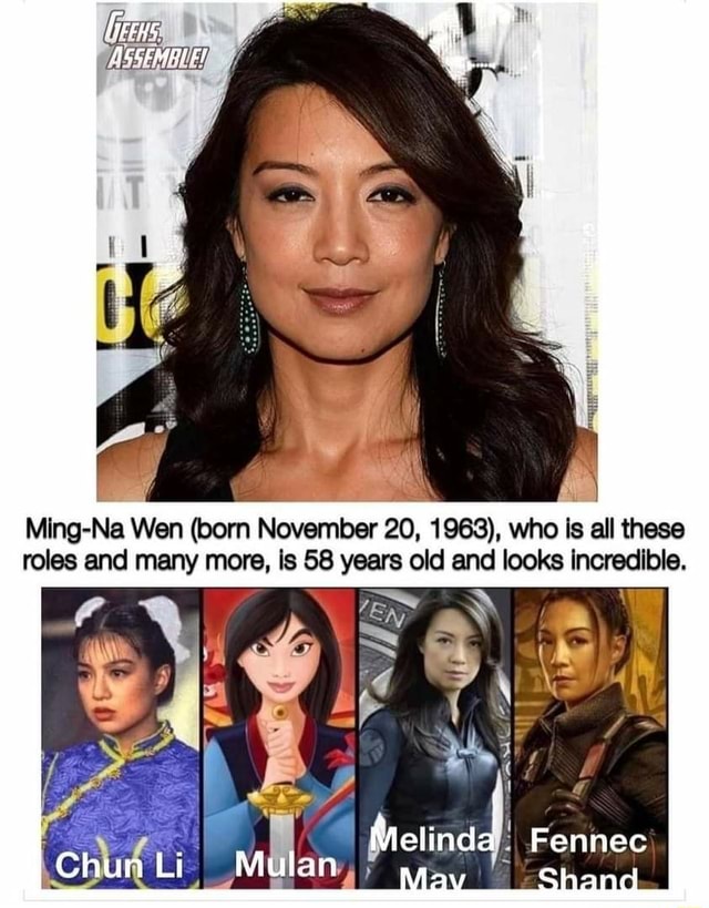 Ming-Na Wen (born November 20, 1963), who is all these roles and many ...