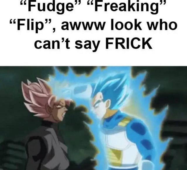 "Fuage' "Freaking" "Flip", awww look who can't say FRICK - iFunny