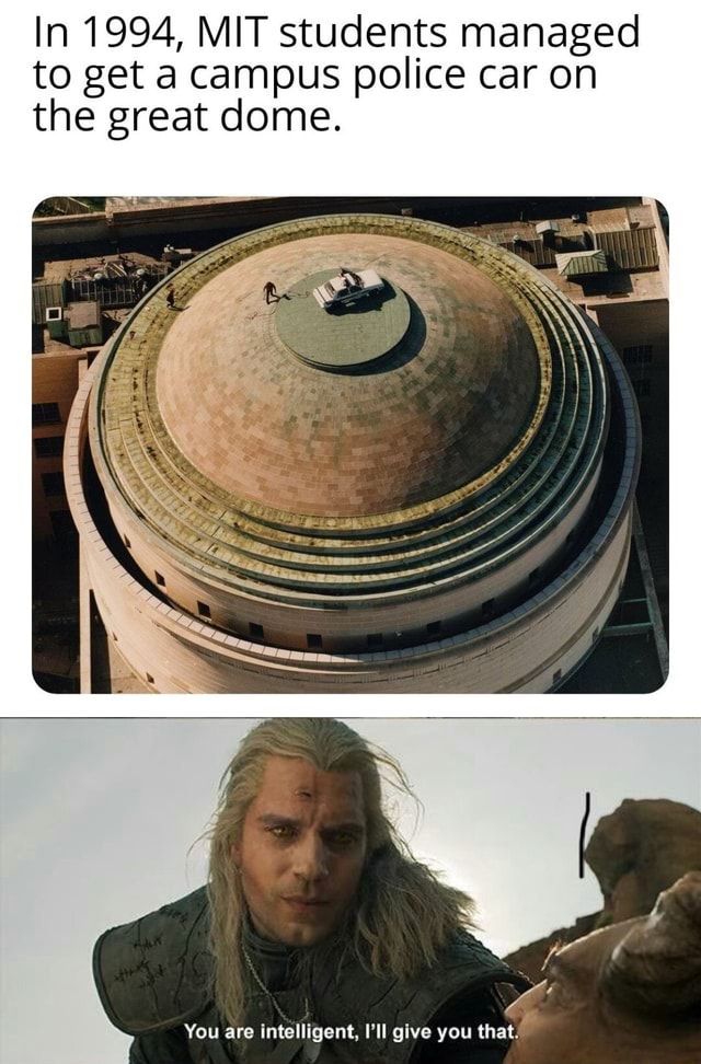 In 1994, MIT students managed to get a campus police car on the great ...