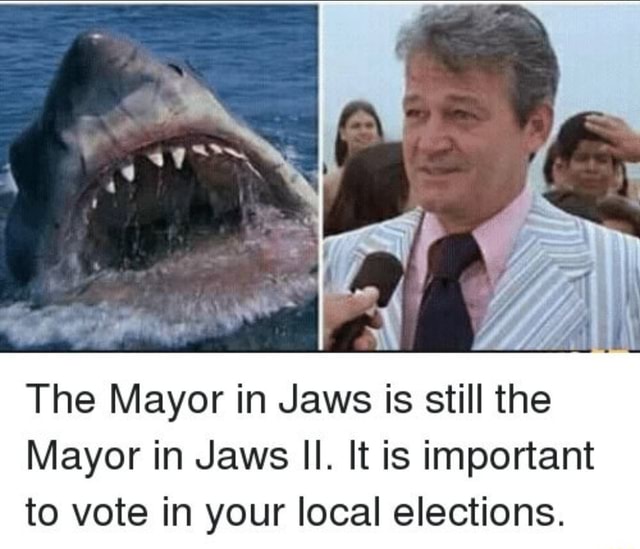 The Mayor in Jaws is still the Mayor in Jaws II. It is important to ...