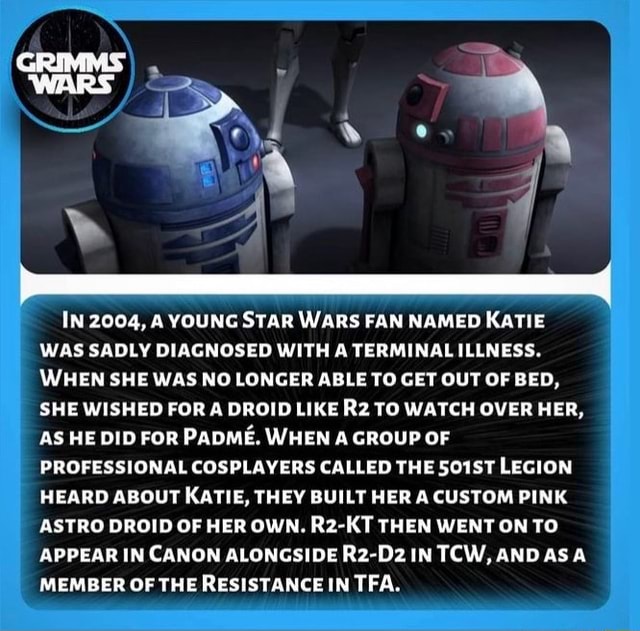 IN 2004, A YOUNG STAR WARS FAN NAMED KATIE WAS SADLY DIAGNOSED WITH A ...