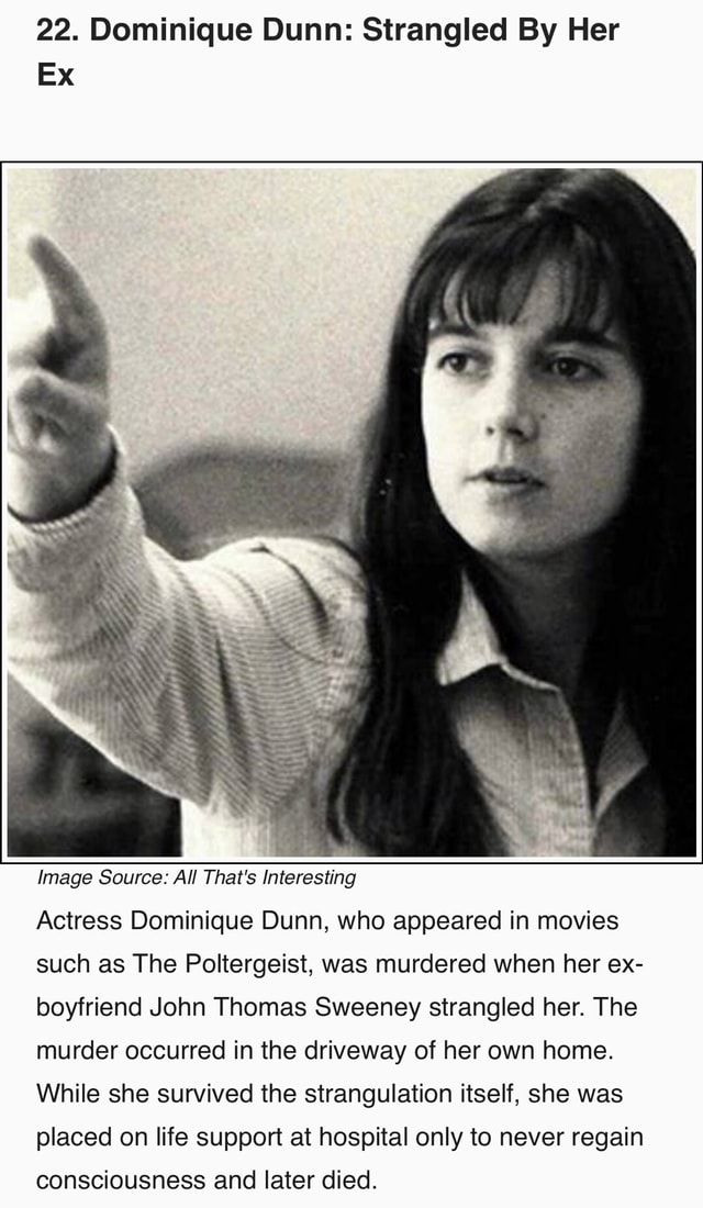 22. Dominique Dunn: Strangled By Her Ex Image Source: All That's ...