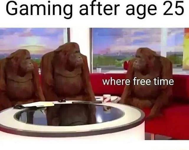 Gaming after age 25 where free time - iFunny