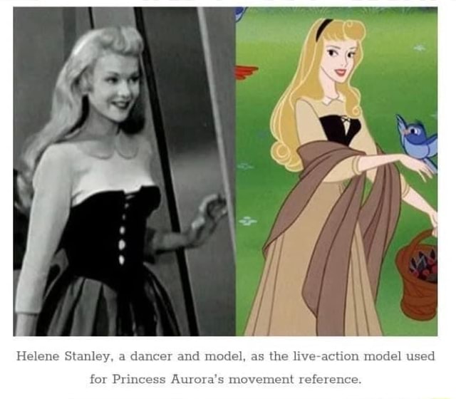 Helene Stanley, a dancer and model, as the live-action model used for ...