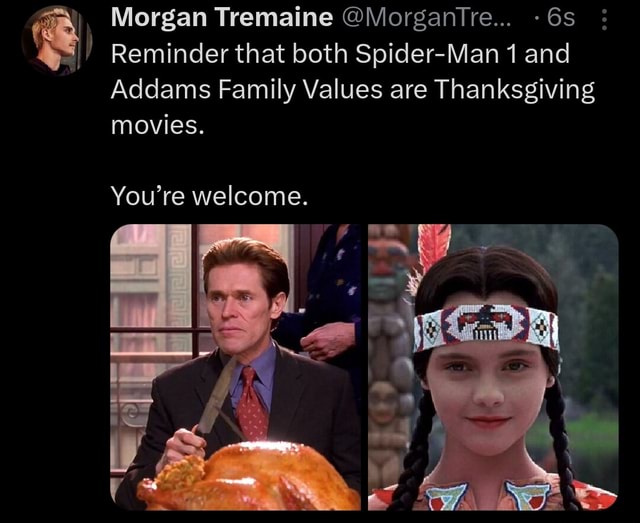 Morgan Tremaine @Morgantre... Reminder that both Spider-Man and Addams ...