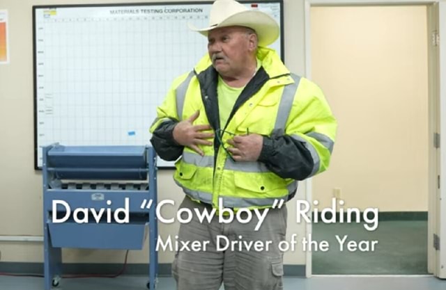 Ae . David "Cowboy" Riding Mixer Driver of the Year - iFunny