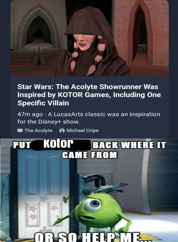 Star Wars: The Acolyte Showrunner Was Inspired by KOTOR Games ...