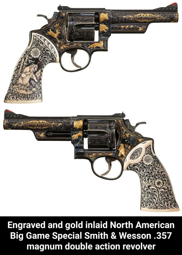 Engraved and gold inlaid North American Big Game Special Smith & Wesson ...