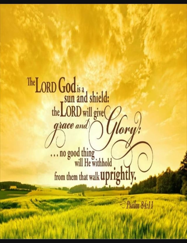 The] ORD God; a sun and shields the LORD give will ana good thing will ...