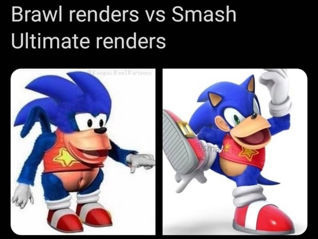 Brawl renders vs Smash Ultimate renders - iFunny