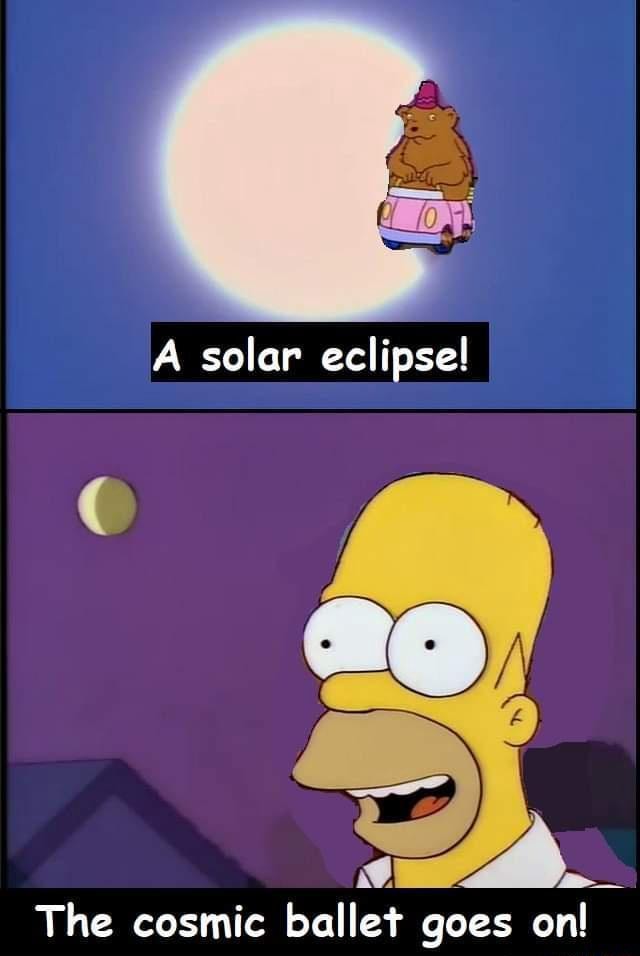 Stolen Simpsons Memes/shitposts #9 - A solar eclipse! The cosmic ballet ...