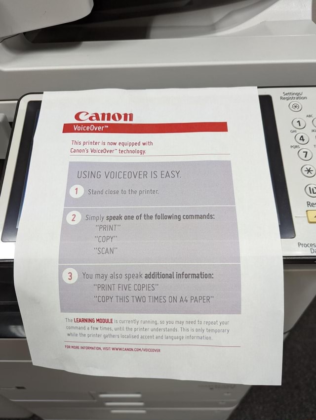 Settings! Registration Canon This printer is now equipped with Canon's ...