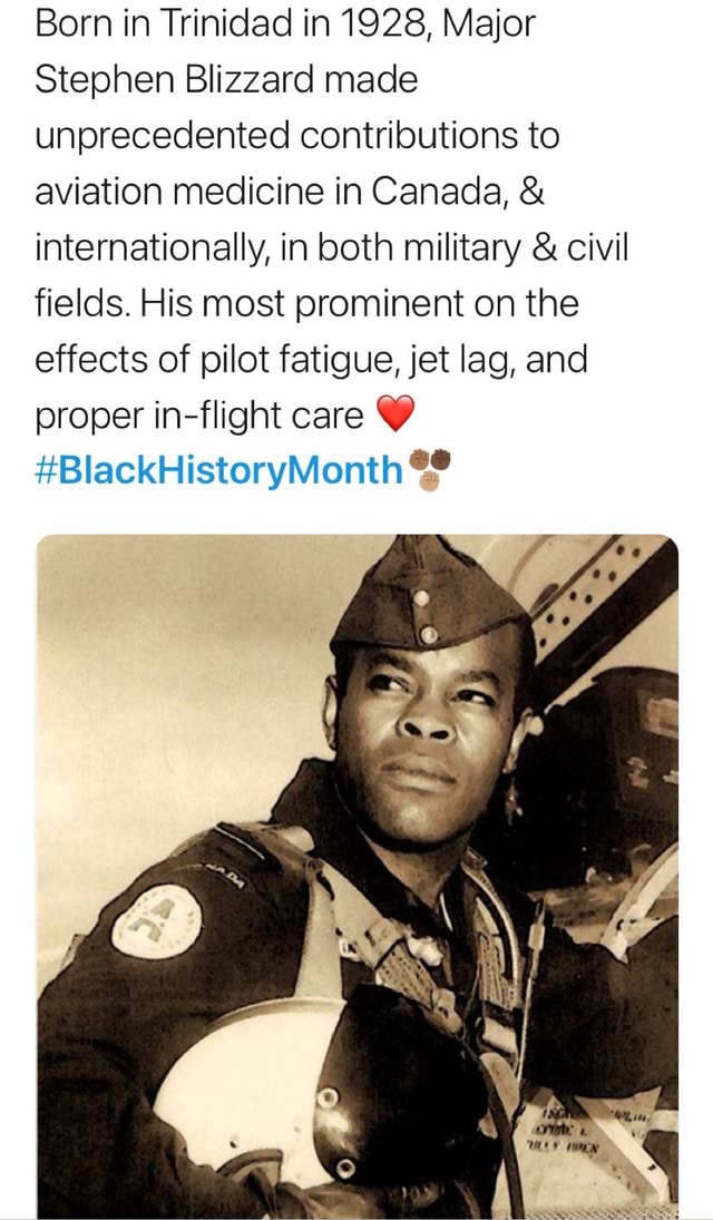 Born in Trinidad in 1928, Major Stephen Blizzard made unprecedented ...