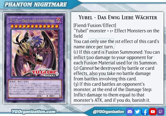 YUBEL - Das Ewic LIEBE WA "Yubel" monster + 1+ Effect Monsters on the ...