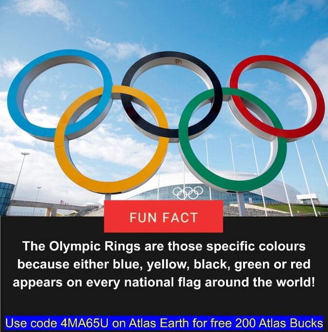 FUN FACT The Olympic Rings are those specific colours because either ...
