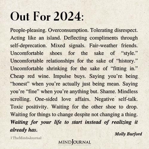 A quick reminder for 2024. - Out For 2024: People-pleasing ...