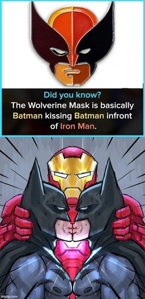 Did you know? The Wolverine Mask is basically Batman kissing Batman ...