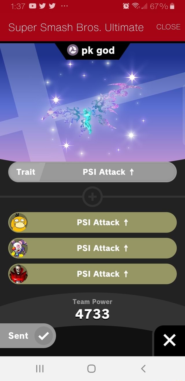 Super Smash Bros. Ultimate CLOSE 67% pk god ( Trait PSI Attack PSI ...