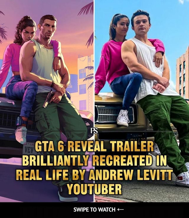 GTA 6 reveal trailer brilliantly recreated in real life. Official ...