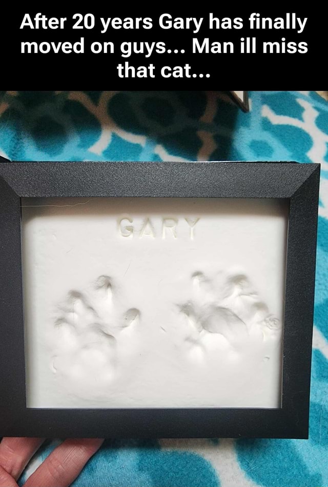 After 20 years Gary has finally moved on guys... Man ill miss that cat ...