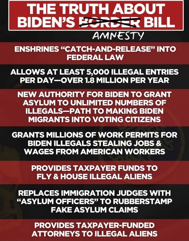 THE TRUTH ABOUT BIDEN'S EU BILL AMNESTY ENSHRINES "CATCH-AND-RELEASE ...