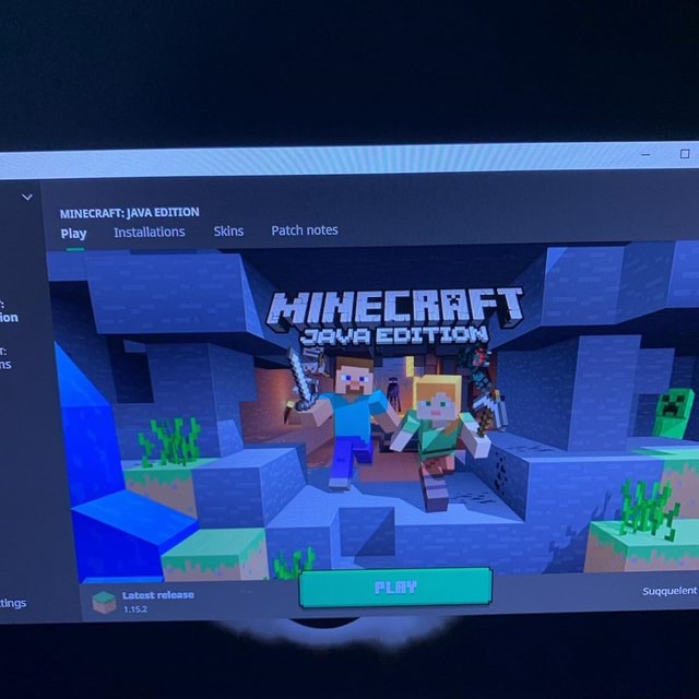 MINECRAFT; JAVA EDITION: Play _ _Installations Skins Patch notes - iFunny