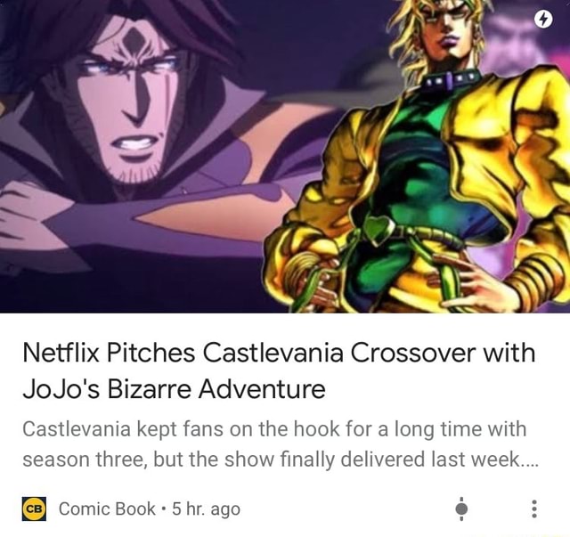 Netflix Pitches Castlevania Crossover with JoJo's Bizarre Adventure ...
