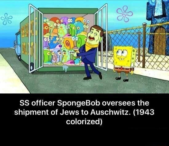 SS officer SpongeBob oversees the shipment of Jews to Auschwitz. (1943 ...