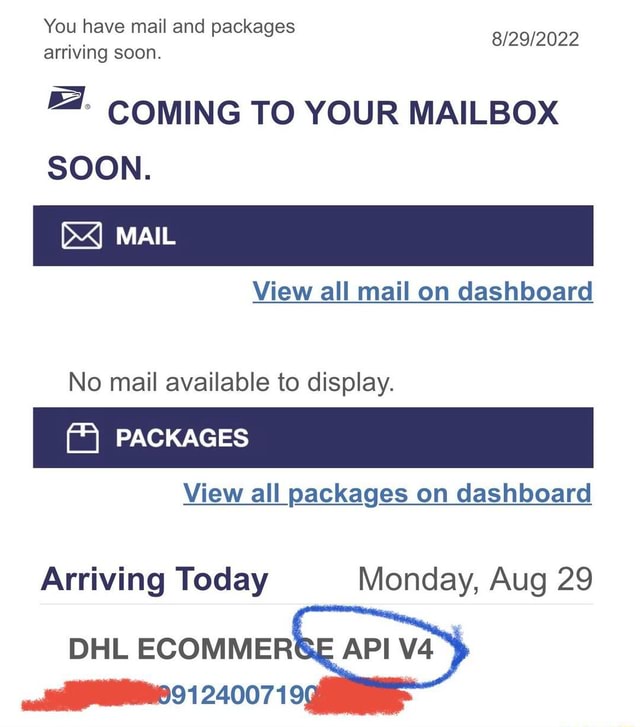 You have mail and packages arriving soon. 4. COMING TO YOUR MAILBOX ...