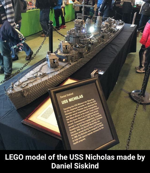 LEGO model of the USS Nicholas made by Daniel Siskind - iFunny