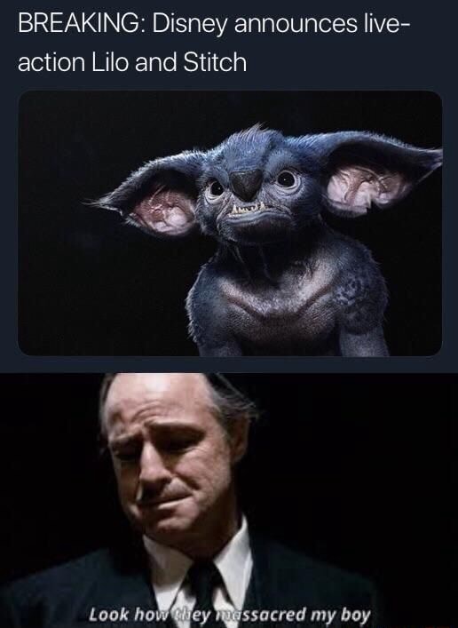 BREAKING: Disney announces live- action Lilo and Stitch - iFunny