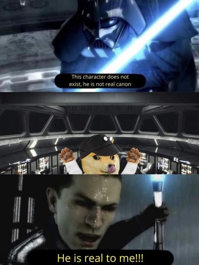This character does not exist, he is not real canon he he is not real ...