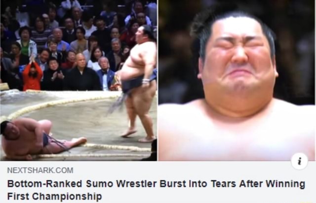 Bottom-Ranked Sumo Wrestler Burst Into Tears After Winning First ...